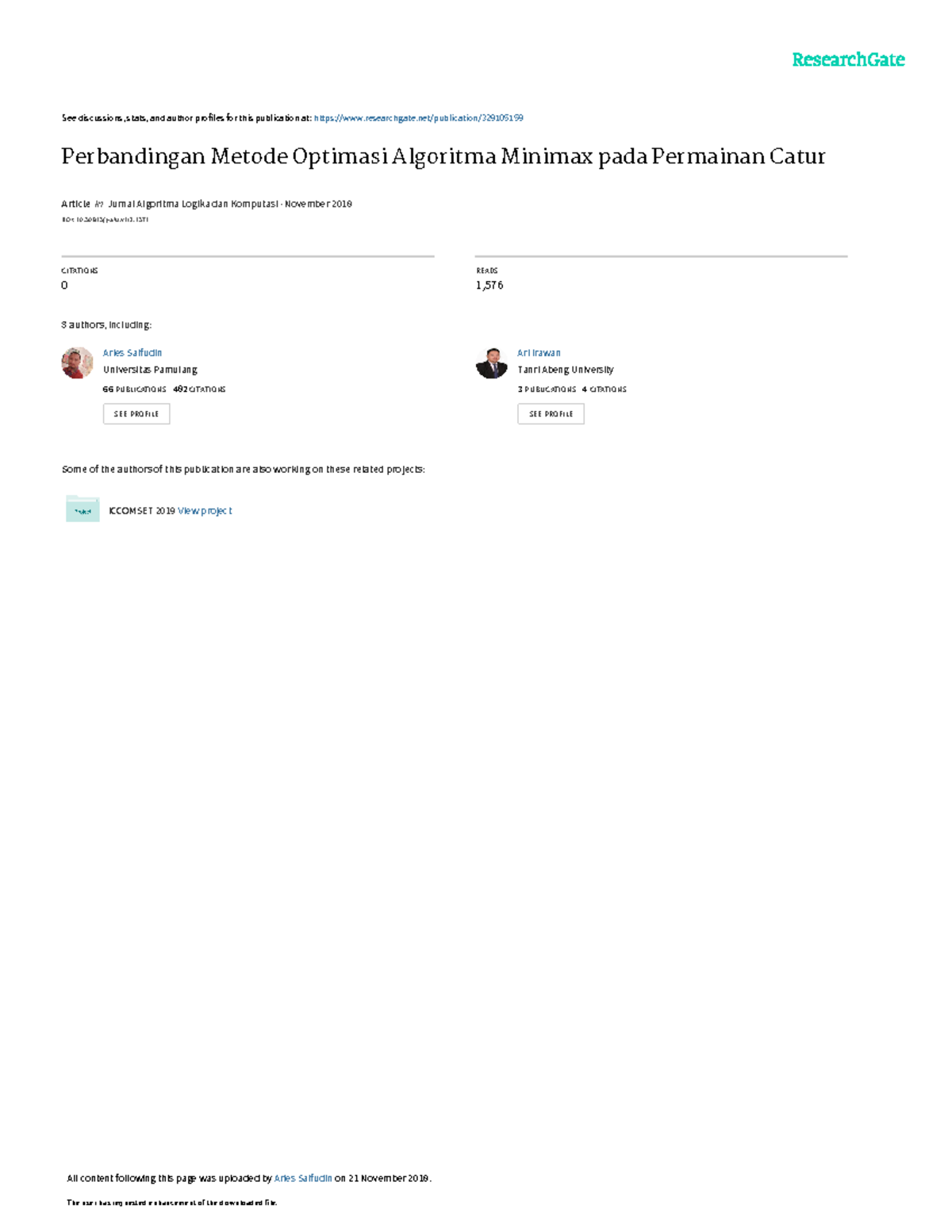 Karuniawan-Perbandingan Metode Optimasi Algoritma Minimaxpada Permainan ...