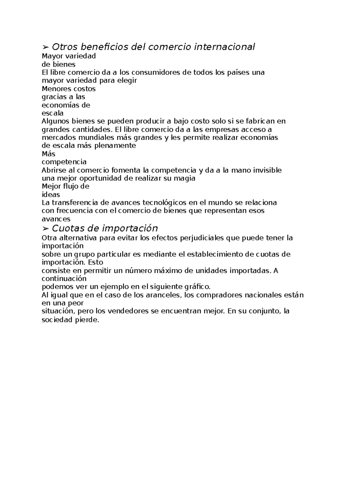 Otros beneficios del comercio internacional - El libre comercio da a las empresas acceso a ...