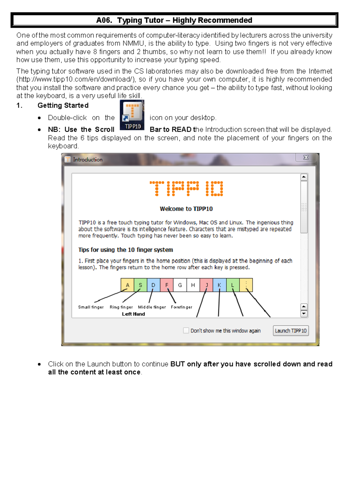 A06 How to Use the Typing Tutor - One of the most common requirements ...