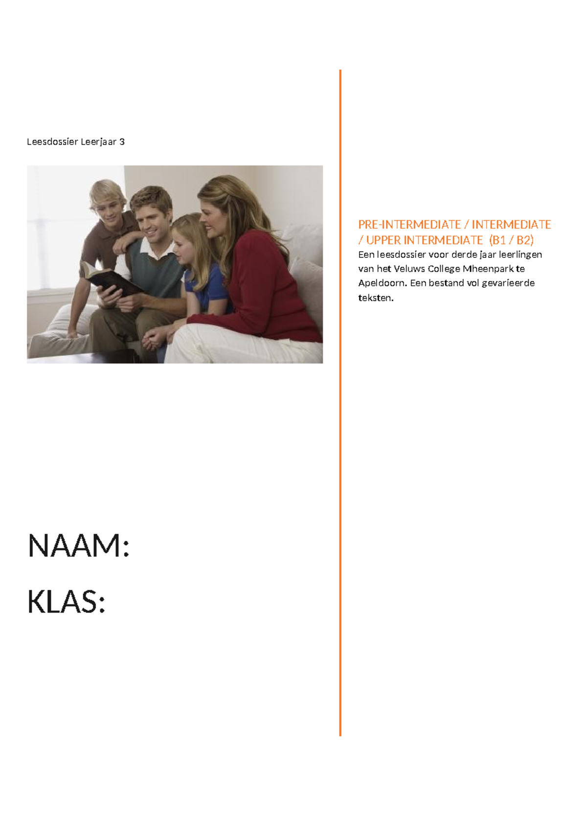 Reading file 3HA - U Leesdossier Leerjaar 3 PRE-INTERMEDIATE ...