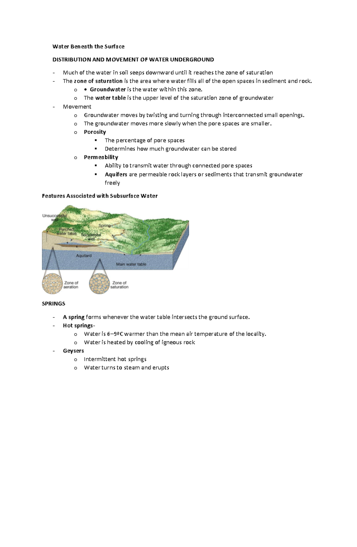 Water Beneath the Surface - Water Beneath the Surface DISTRIBUTION AND ...
