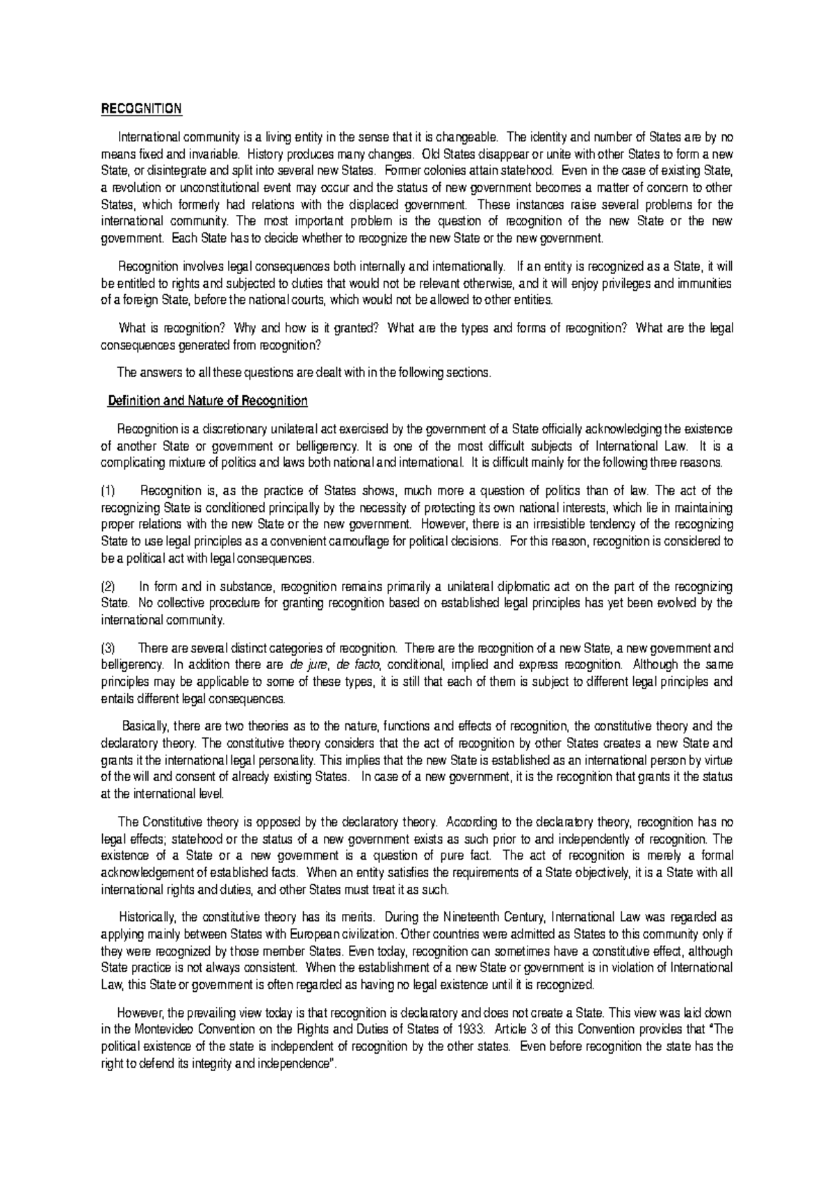 Recognition - dgdgd - RECOGNITION - Studocu