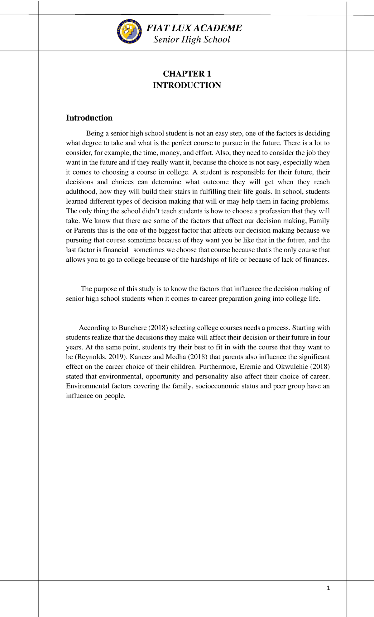 PR1-12213 1dasdada - Senior High School CHAPTER 1 INTRODUCTION ...