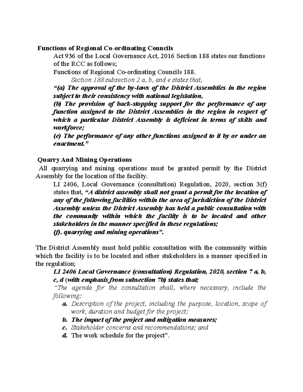 BOSS 1 - its a summary of lectures - Functions of Regional Co ...