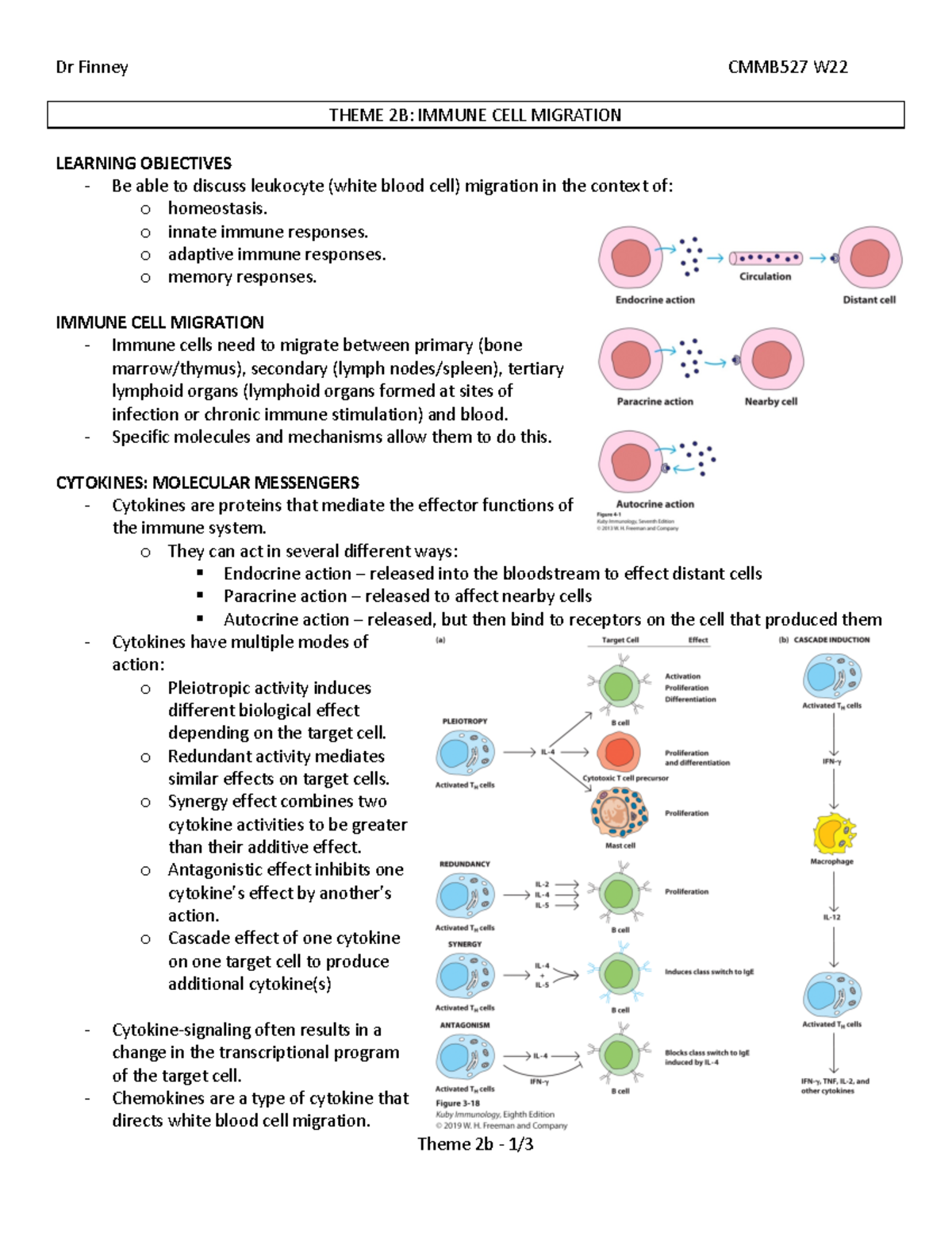 Theme 2B Migration - Notes - Dr Finney CMMB527 W2 2 Theme 2b - 1 / 3 ...