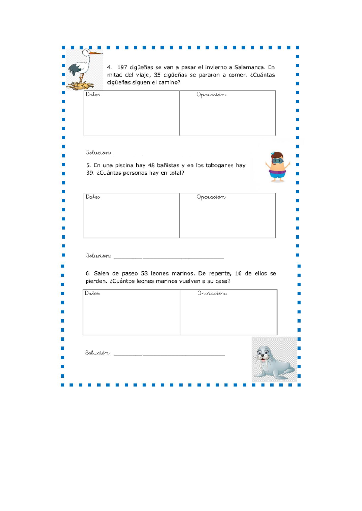 Problemas 2 - dddddddddddddd - Matemática II - 4. 197 cigüeñas se van a ...