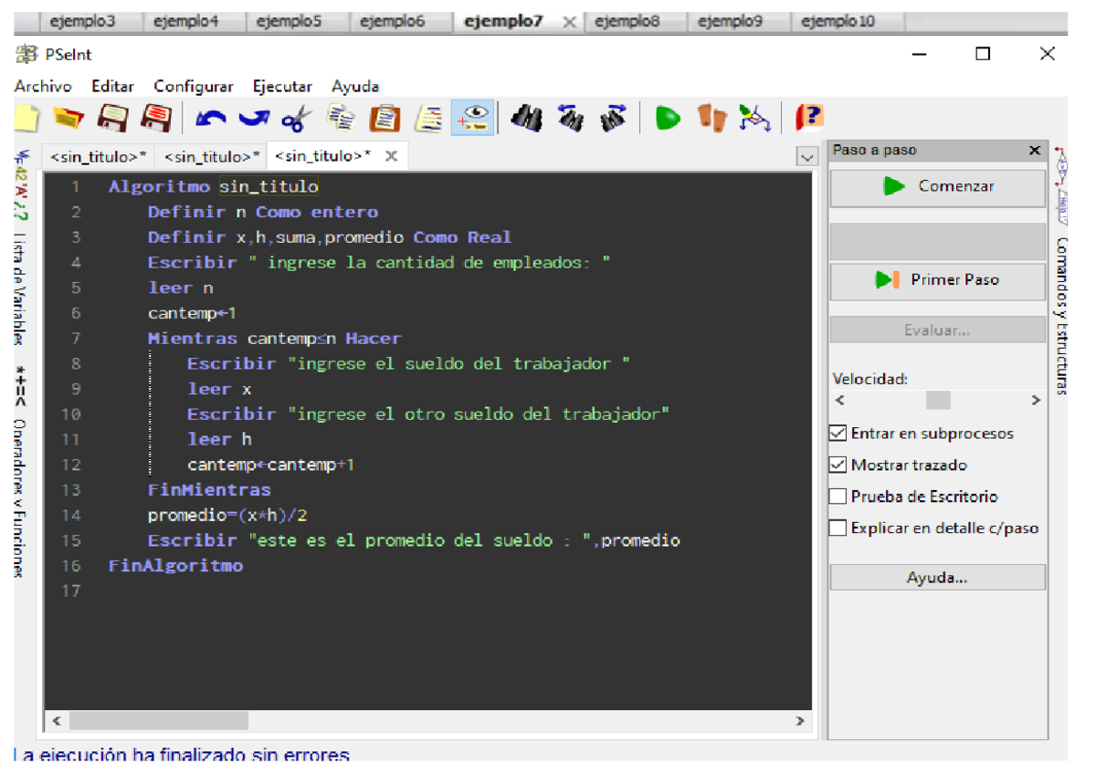 Ejercicio 3 pseint - Principios de algoritmos - Studocu