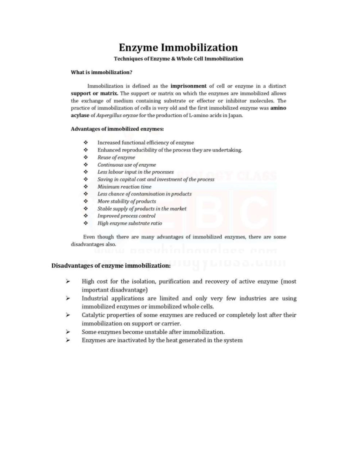 Immobilization Class Note 2 Biochemical Engineering 5 Entrapment immobilization-class-note-2-biochemical-engineering-5-entrapment