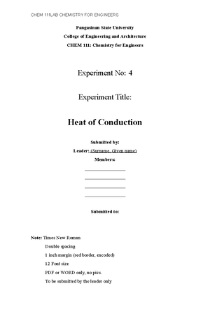 CFE-HO1 - ELECTROCHEMICAL ENERGY - Study Guide in CHE 111: CHEMISTRY ...