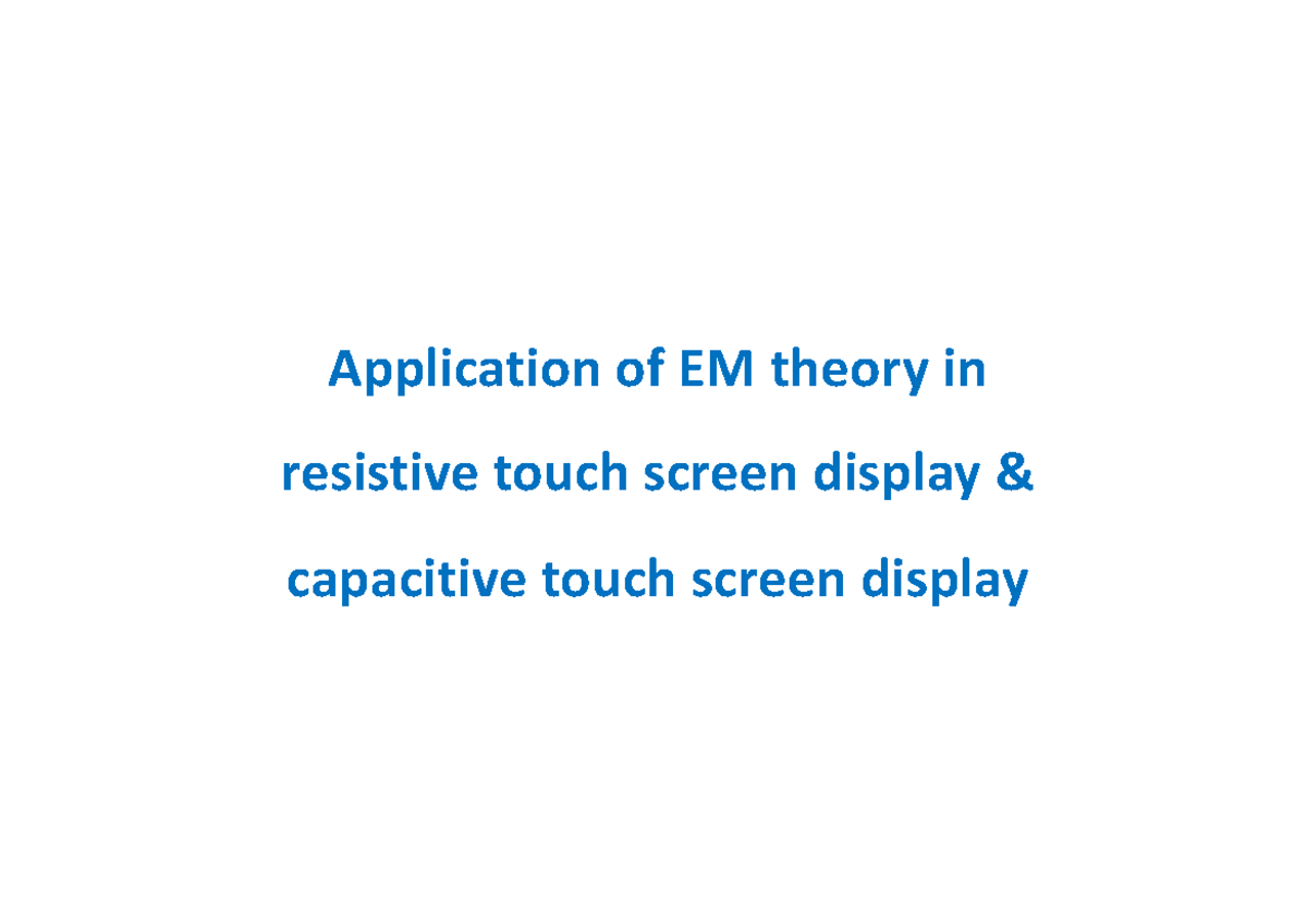 Touch screen - CONTROLLER Ø The controller is a small PC card that ...