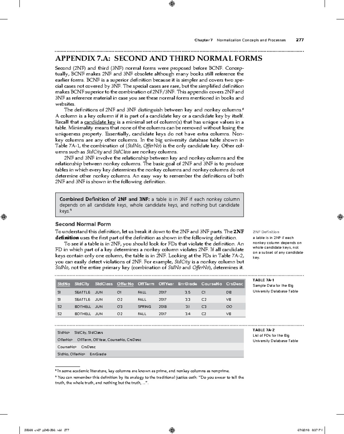 Mannino Appendix 7 - Computer science - Chapter 7 Normalization ...