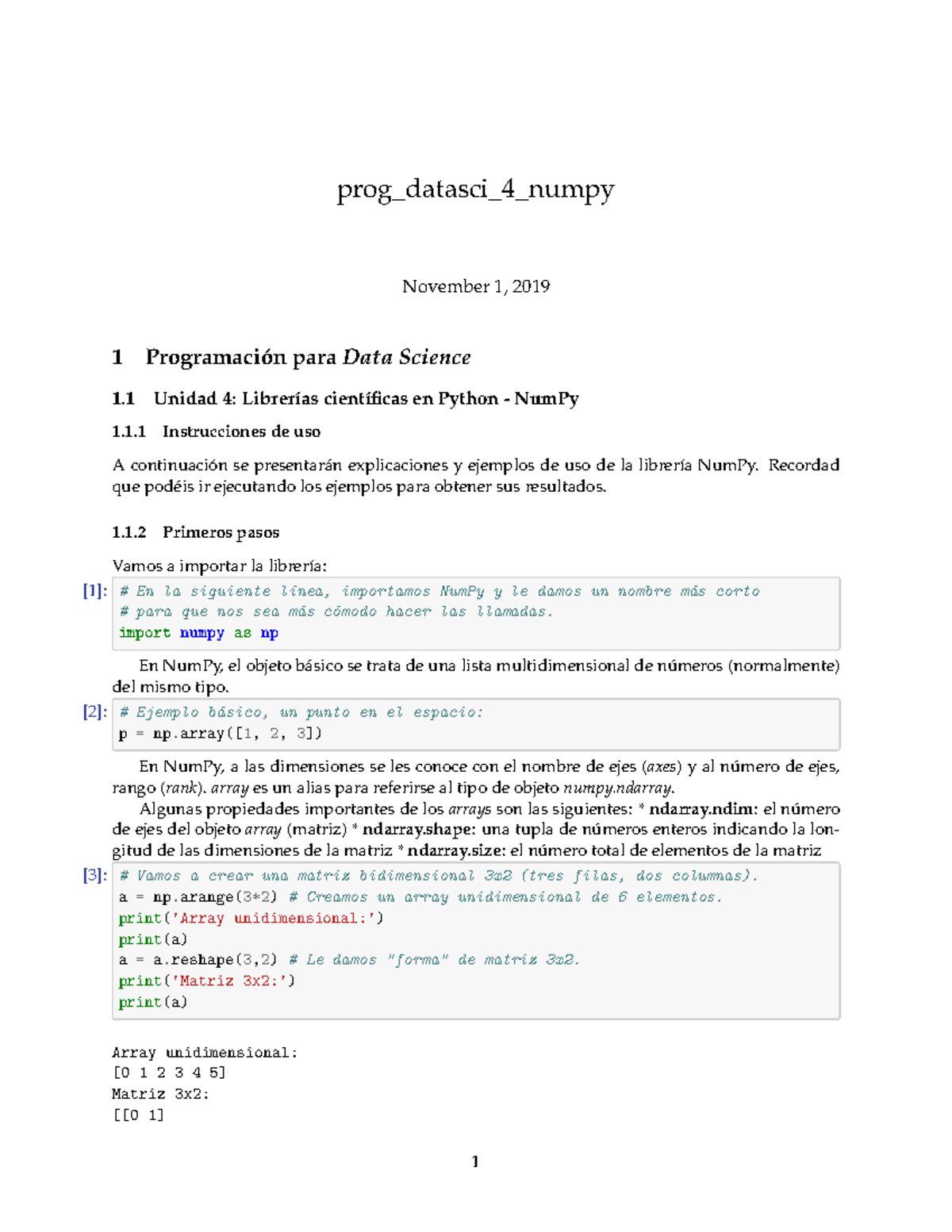 Prog datasci 4 numpy - Fundamentos de Programacion Fundamentos de Programacion Fundamentos de ...