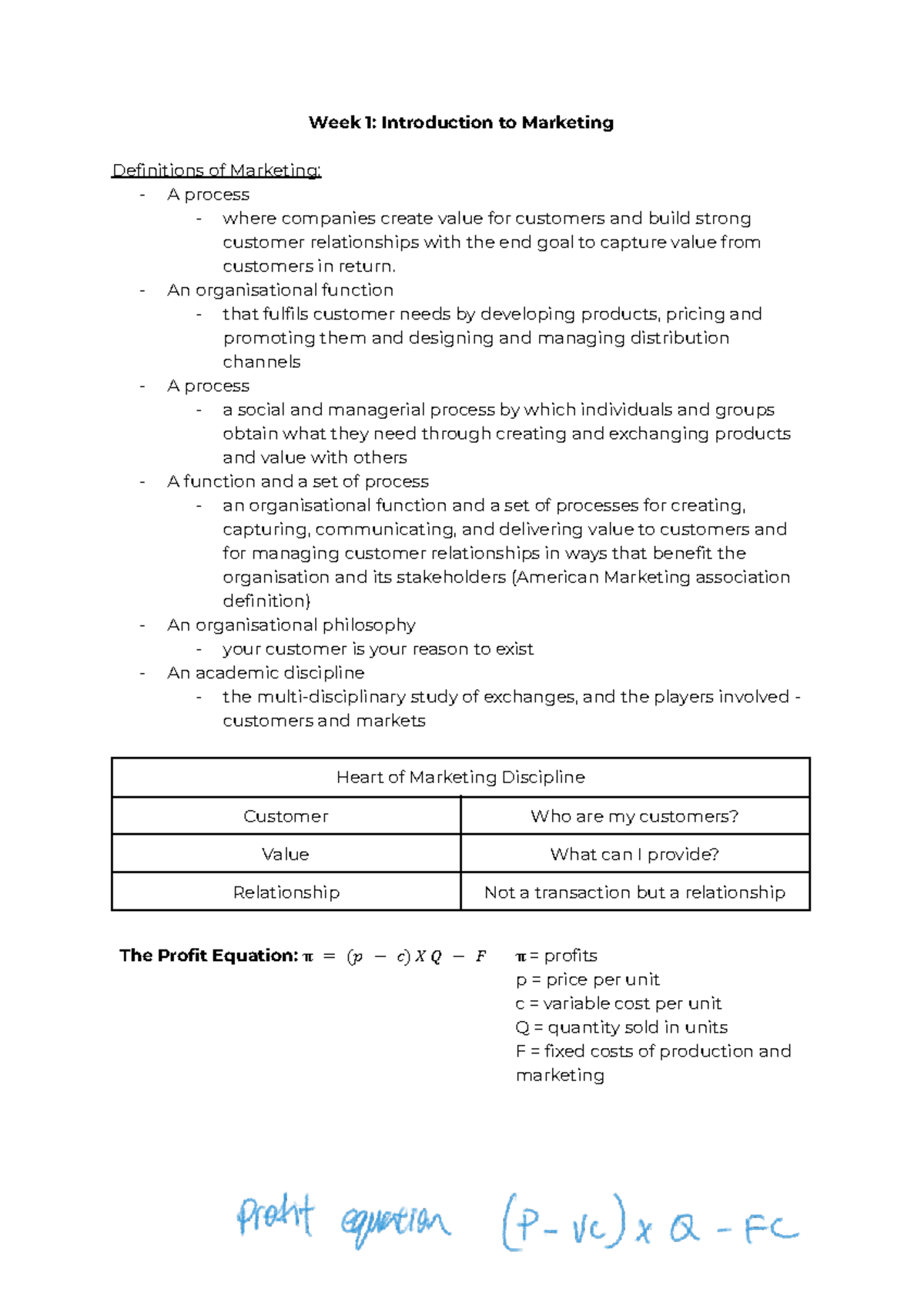 Marketing Notes (1)-merged - Week 1 : Introduction to Marketing ...