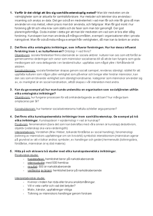 [Solved] r nollhypotes en analysmetod inom kvantitativa forskning eller ...