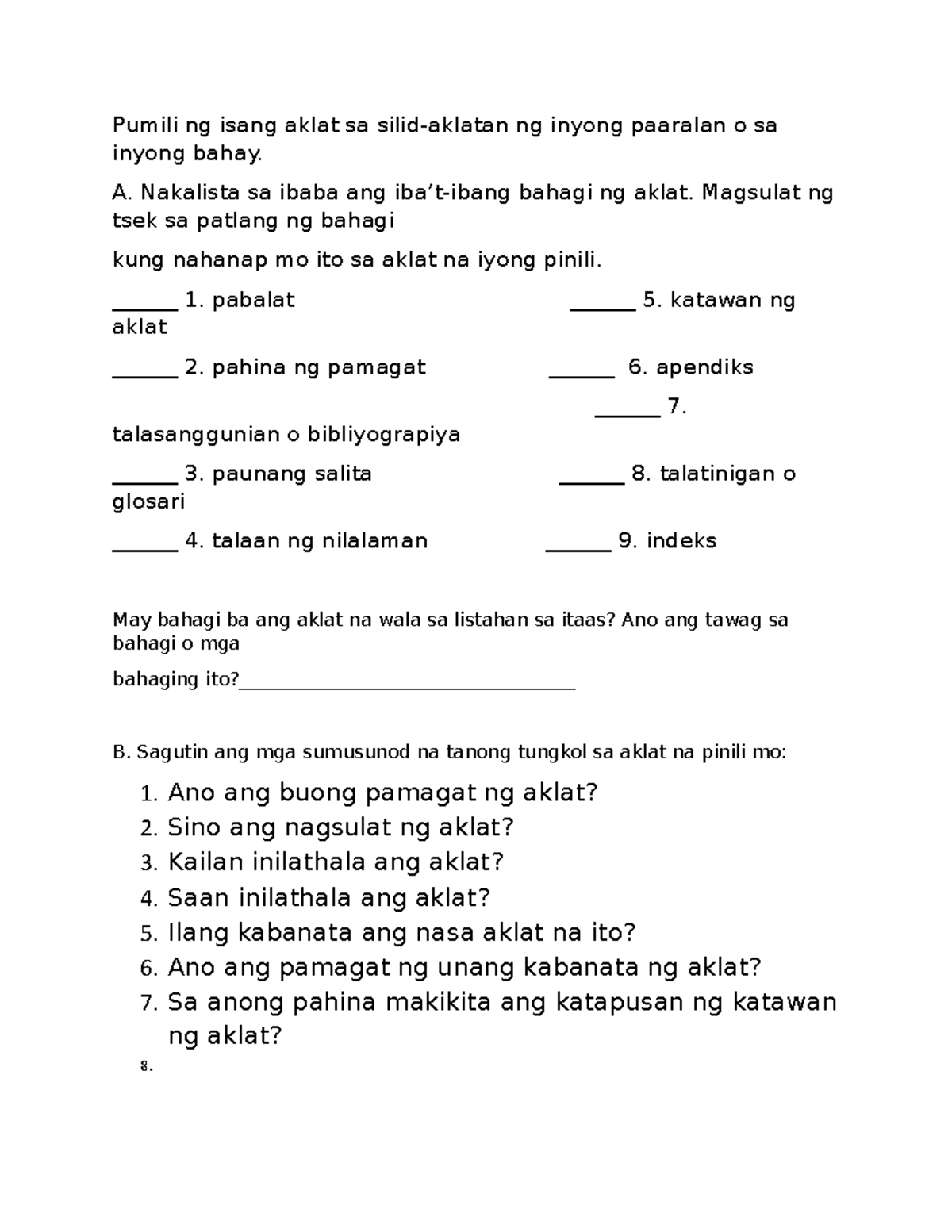 Pumili ng isang aklat sa silid - Pumili ng isang aklat sa silid-aklatan ...