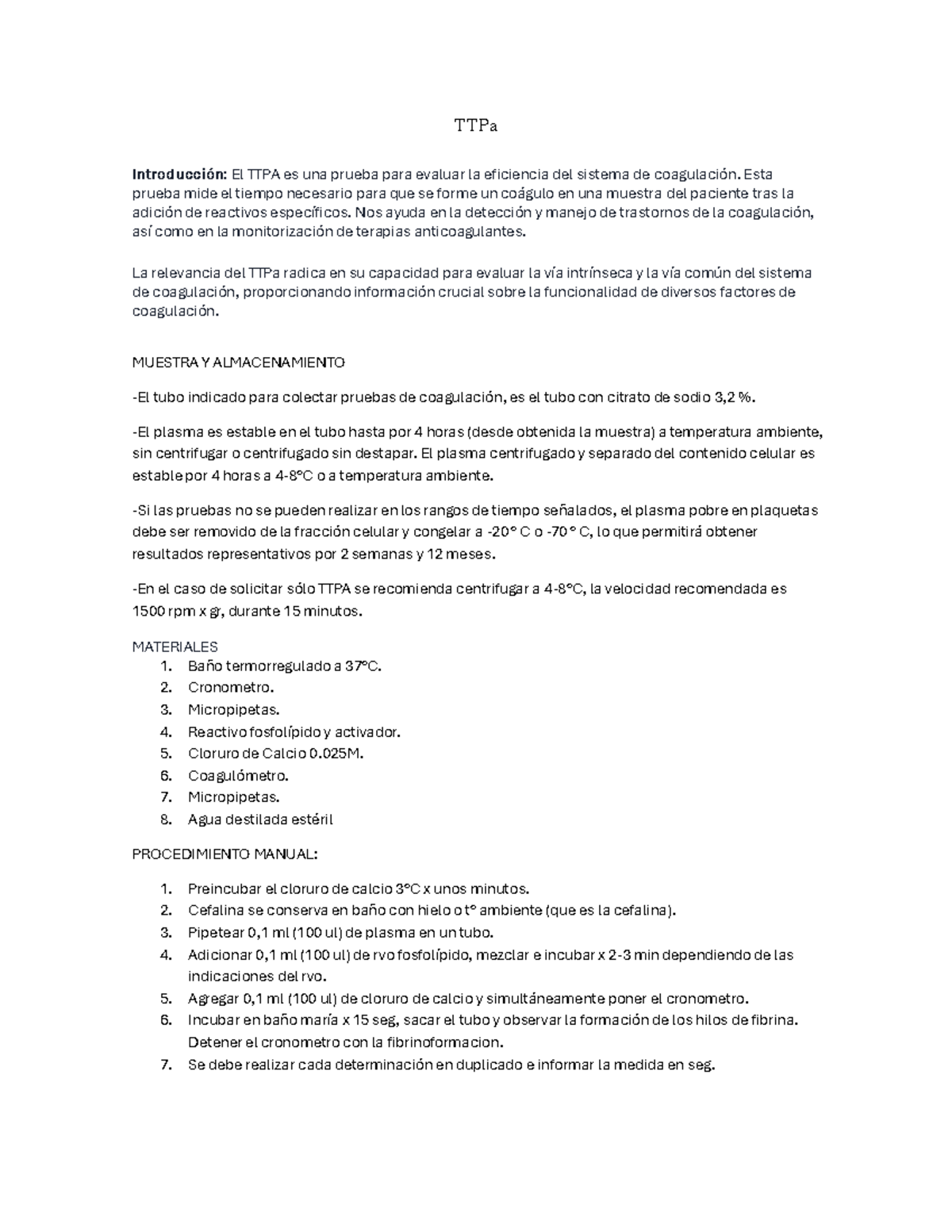 TTPa Disertacion - TTPa Introducción: El TTPA es una prueba para ...