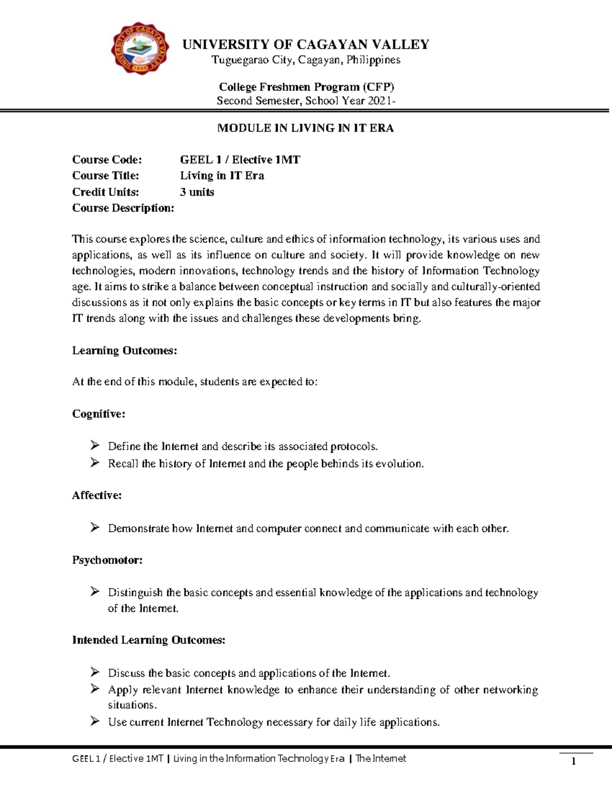 Module 2 Lesson 6 - Living in the Era - Tuguegarao City, Cagayan ...