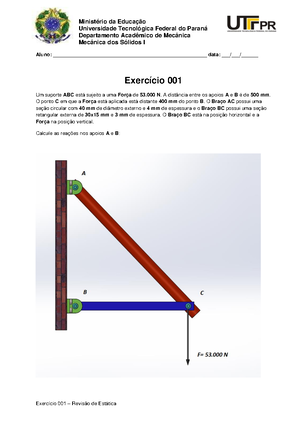 Trabalho sobre vasos de pressão - Mecânica do Sólidos A - Mecânica Dos Sólidos 1 - Studocu