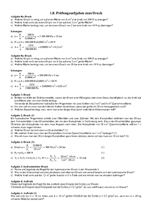 Physik 1 Formelsammlung - Physik I Formelsammlung Formeln sind dem Skript "Physik I" - Studocu