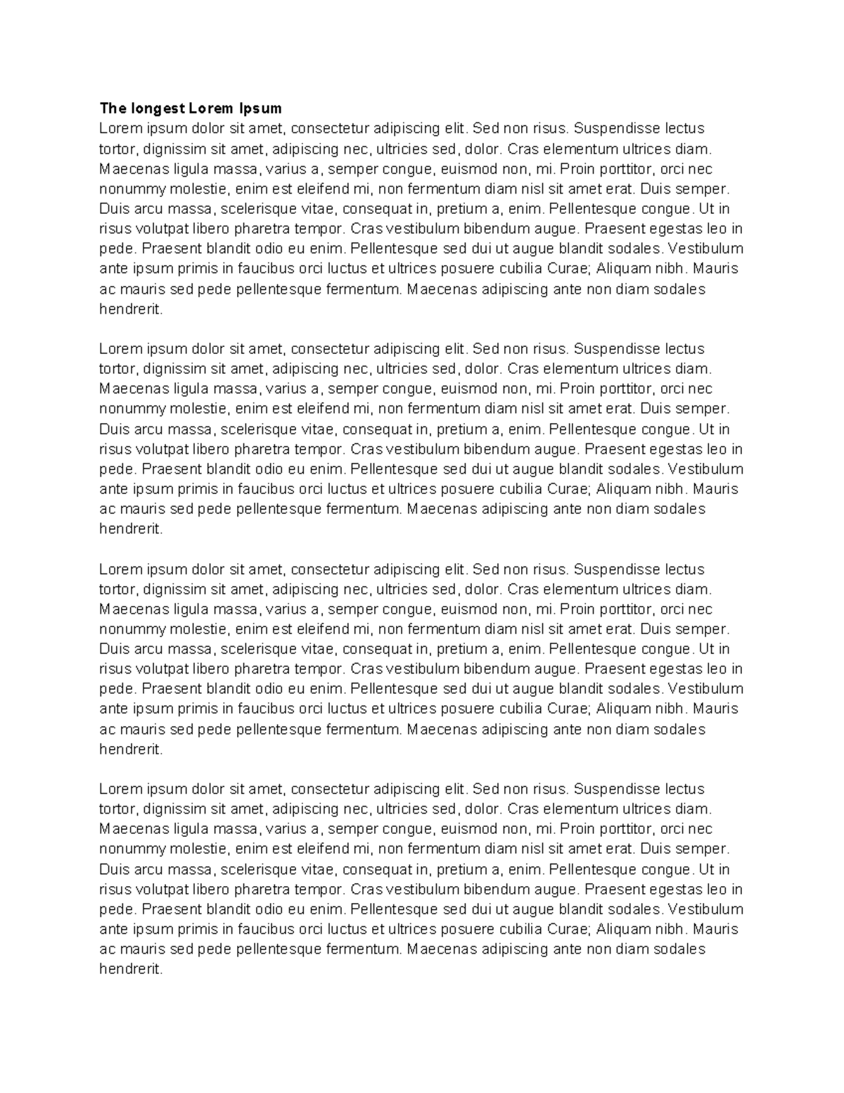 The longest Lorem Ipsum - The longest Lorem Ipsum Lorem ipsum dolor sit ...
