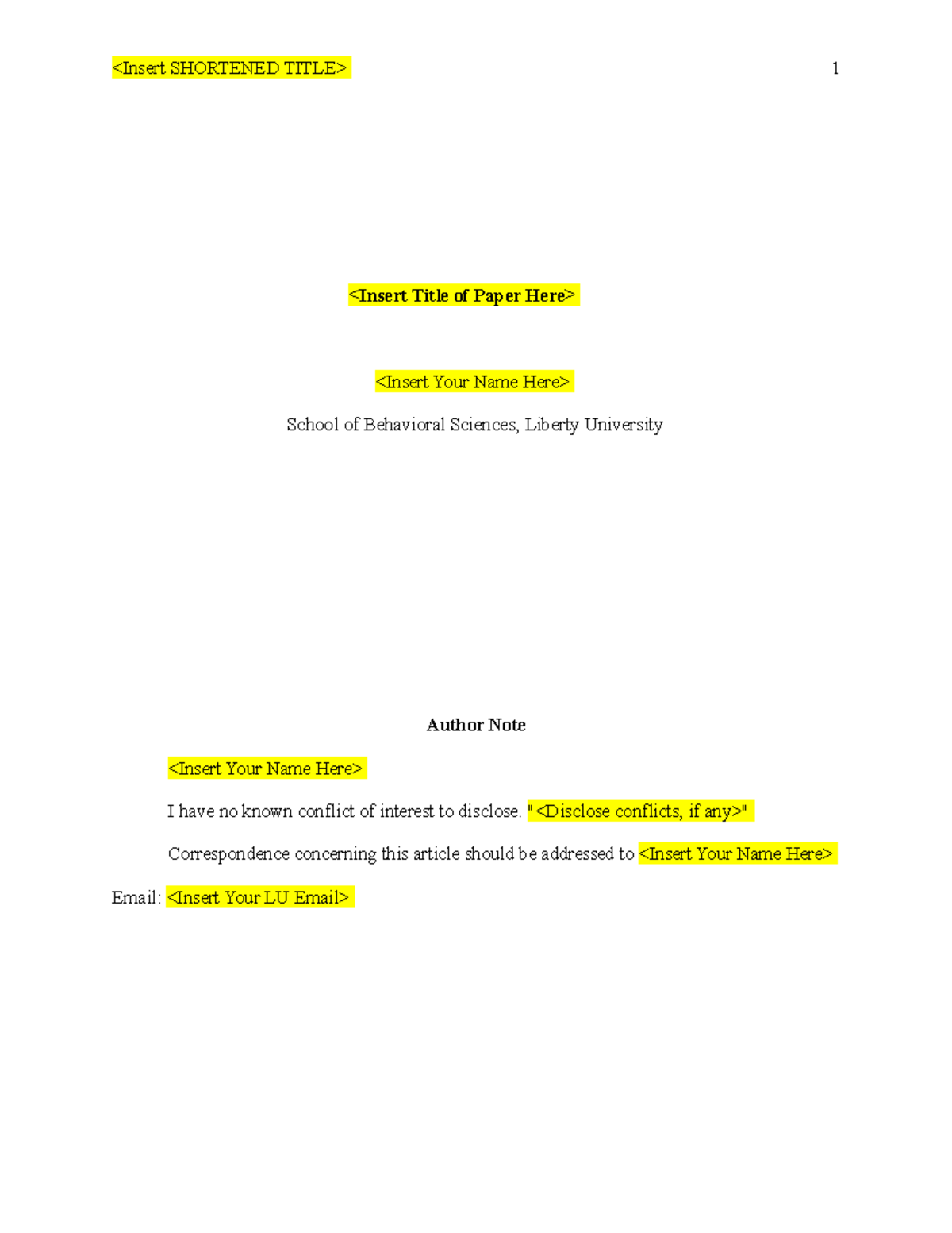 APA 7th Template for DSM summaries - School of Behavioral - Studocu