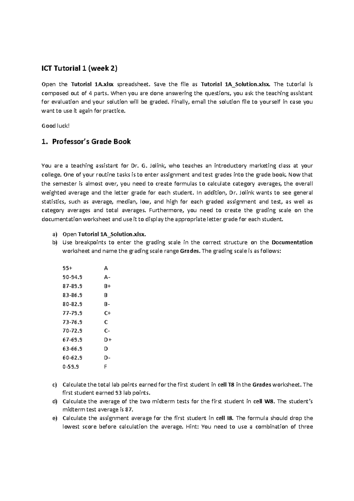 Practicum - Tutorial 1 ict - ICT Tutorial 1 (week 2) Open the Tutorial ...