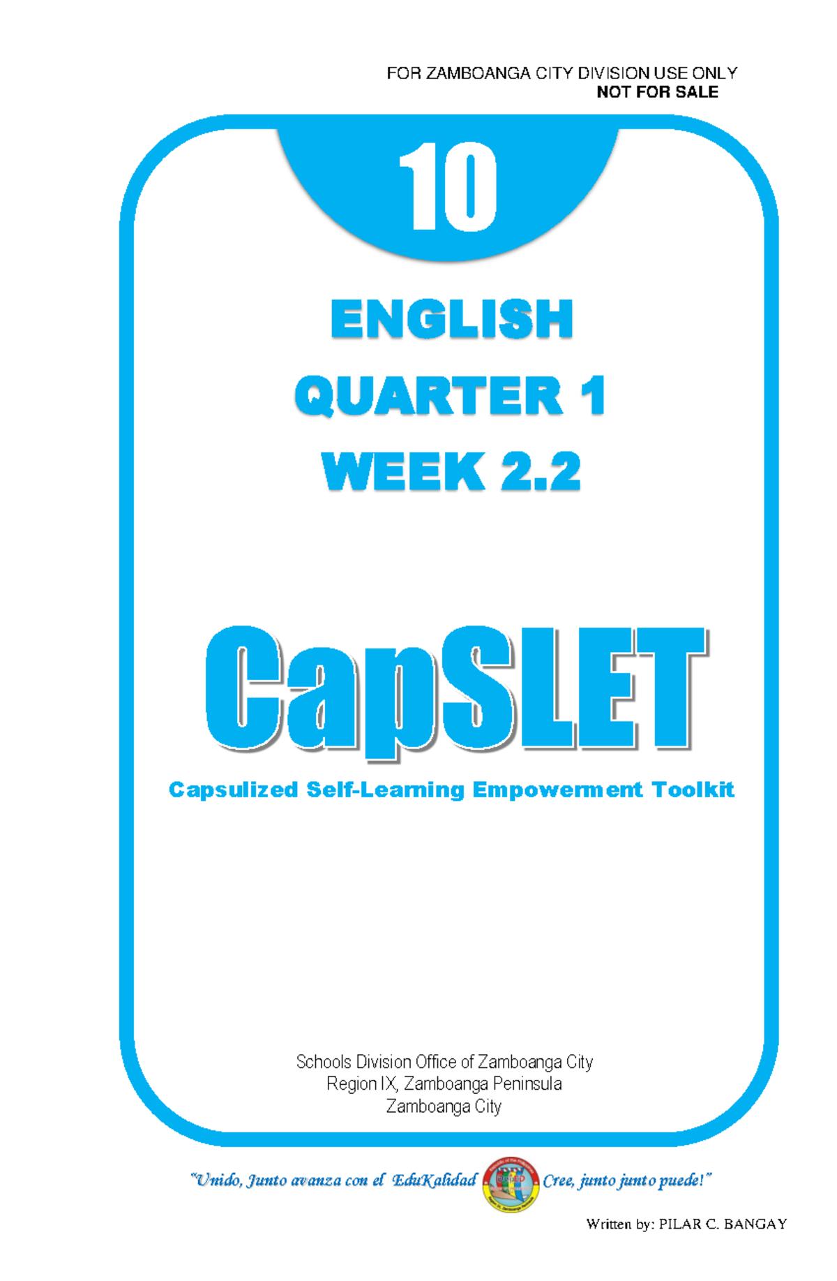E10Q1W2D2- Capslet - Module for English public speaking or public ...