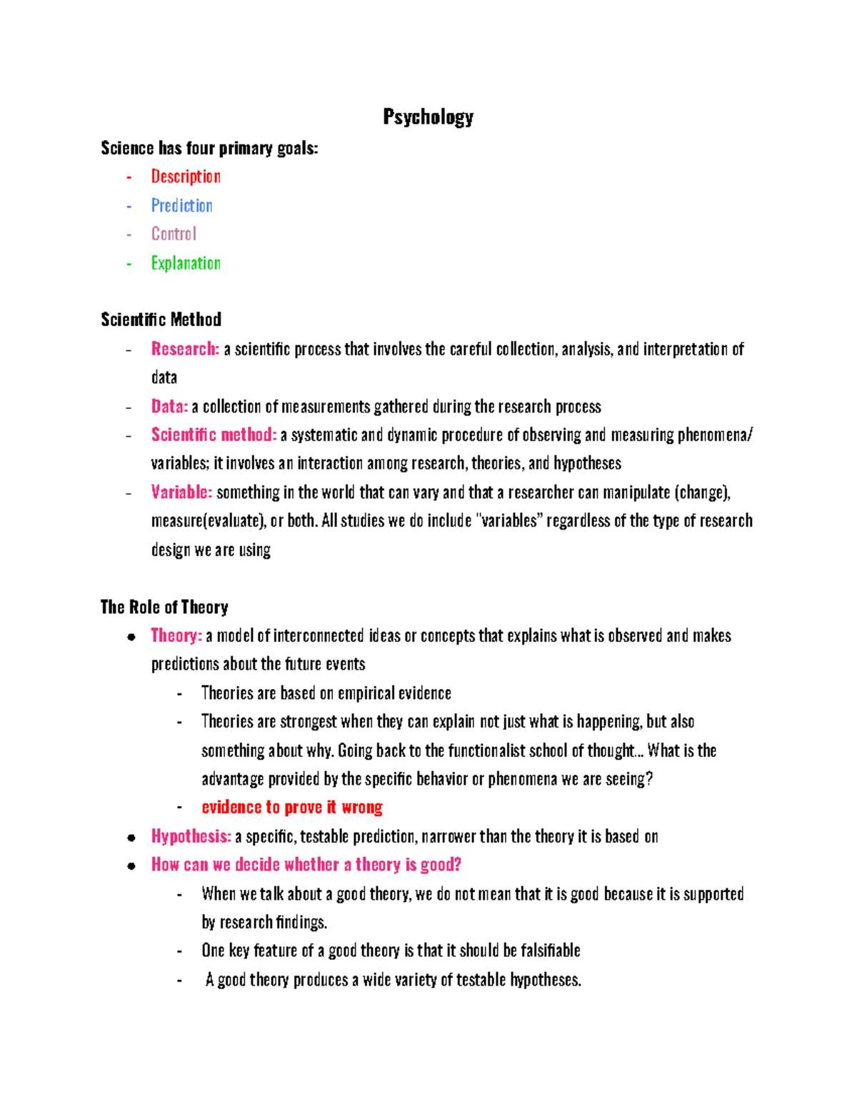 Untitled document (12) - Psychology Science has four primary goals ...