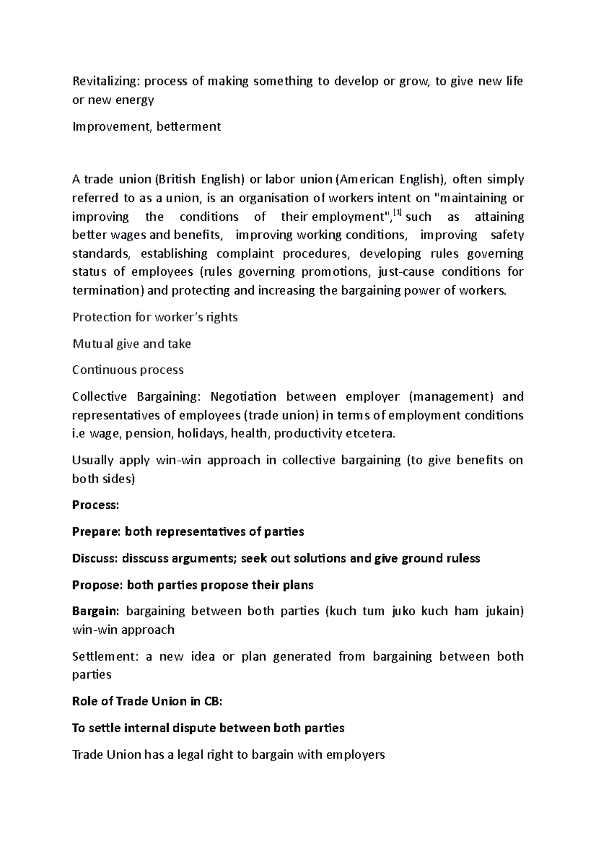 Revitalizing - notes - Revitalizing: process of making something to ...