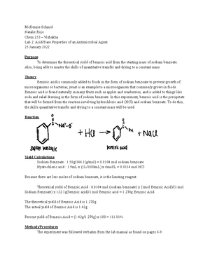 Formation of Cyclohexene from Cyclohexanol Lab - Studocu