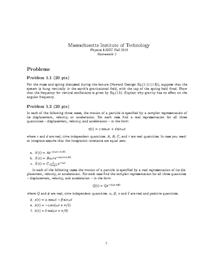 Problem set 2 - Massachusetts Institute of Technology Problems Problem 2 (20 pts) In Vc (thet ...