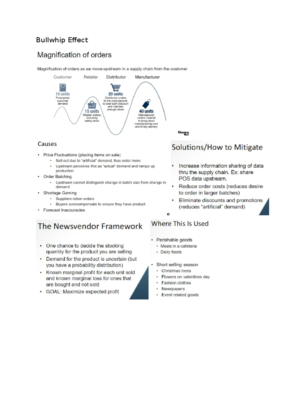 Lesson 3 Summary - N/A - MGT8803 - Bullwhip Effect - Studocu