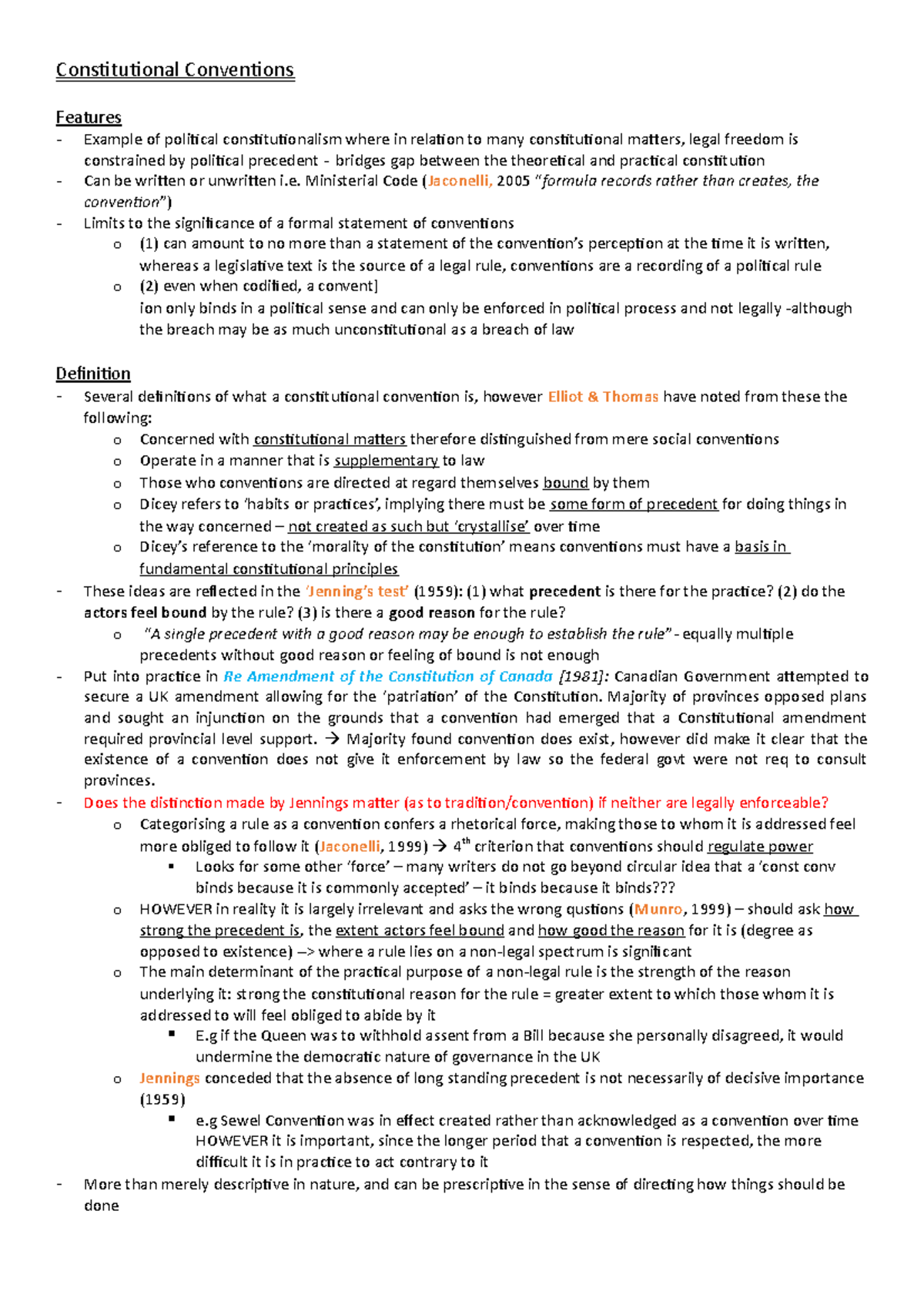 Constitutional conventions - Constitutional Conventions Features ...