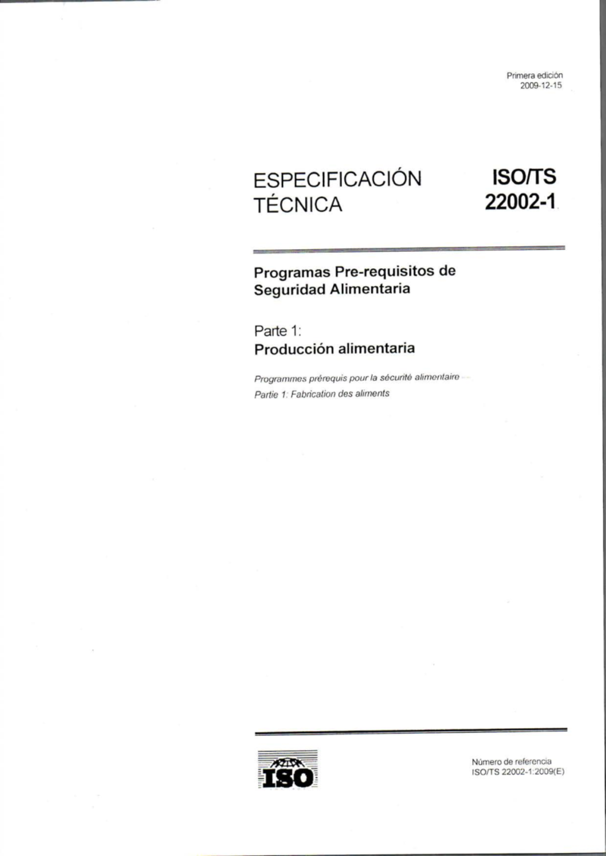 ISO TS 22002 1 - iso22000 - P r i m e r a edición 2 0 0 9 - 1 2 - 1 5 ...