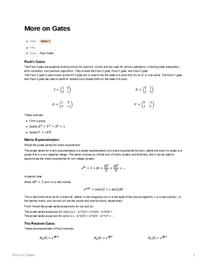 Gates and Controlled-U and Controlled-NOT - Gates and Controlled-U and ...