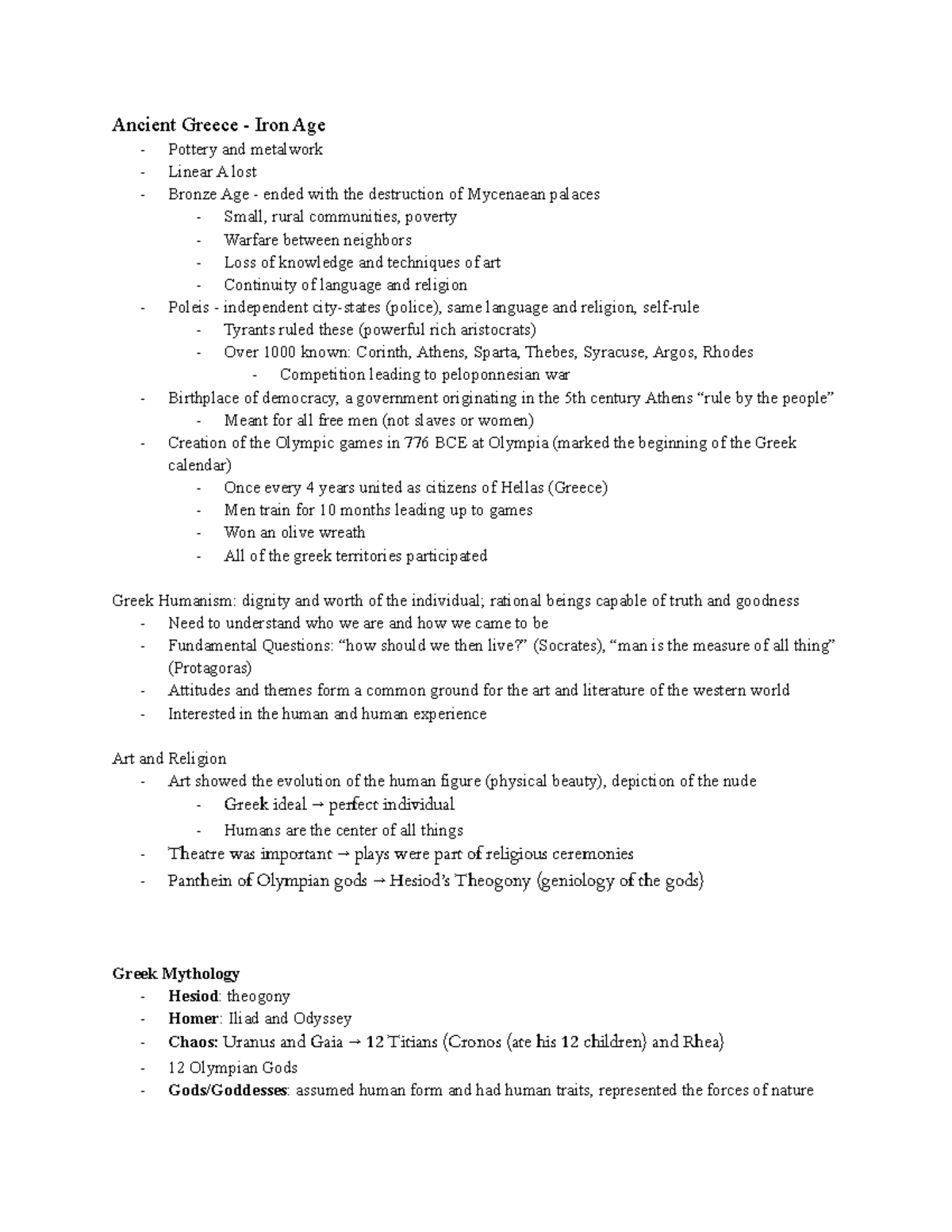 Greek Art Notes - Ancient Greece - Iron Age Pottery and metalwork ...