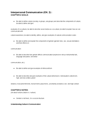 Interpersonal Communication - Chapter 1 - Interpersonal Communication ...