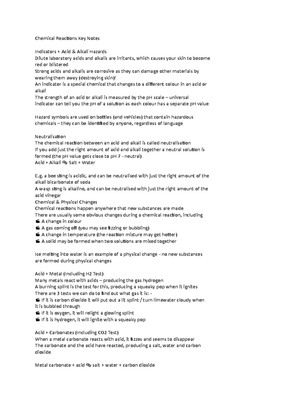 Body parts - notes - BIOL1040 - GRE - Studocu