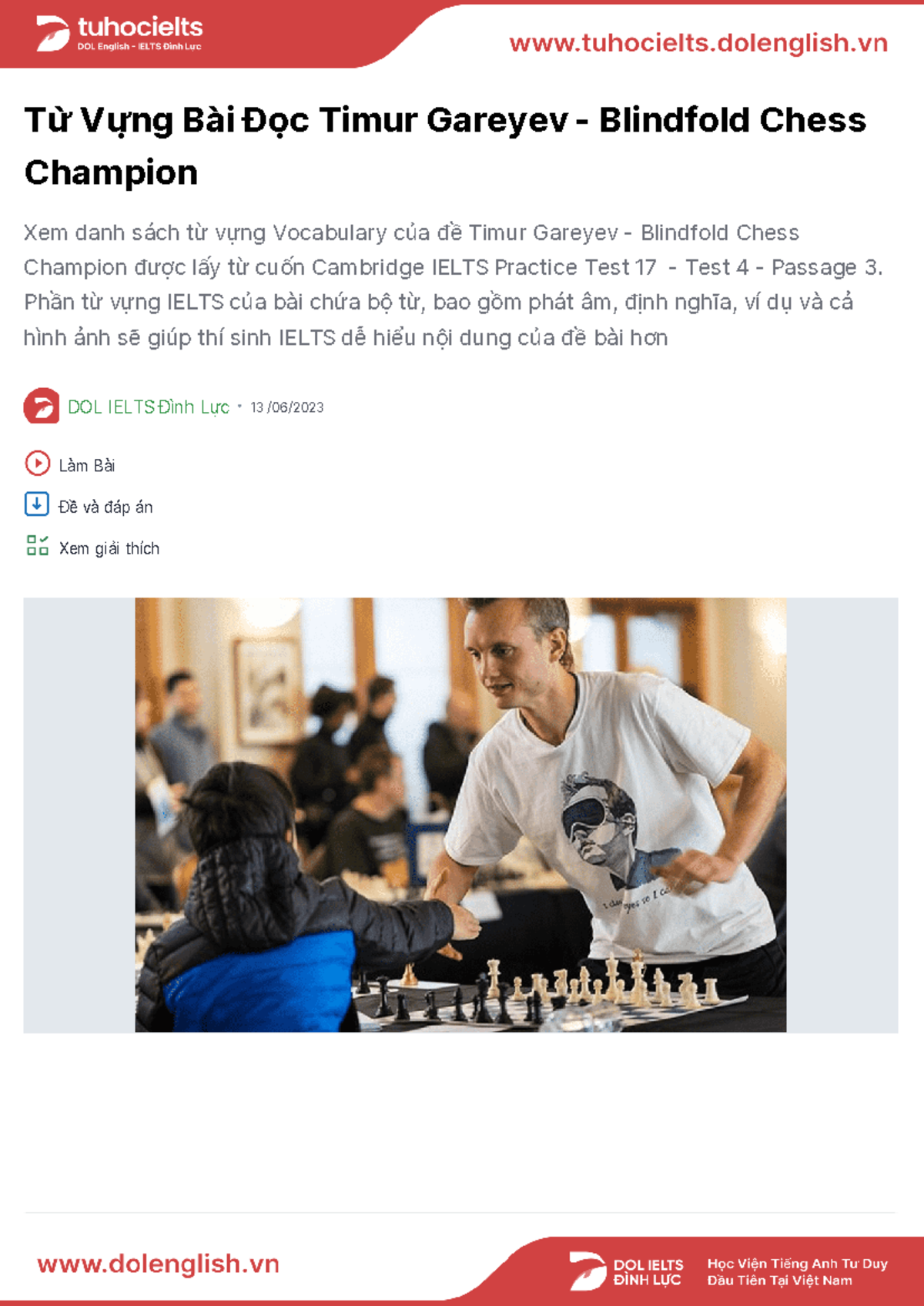 Timur Gareyev - blindfold chess champion - ####### - Studocu