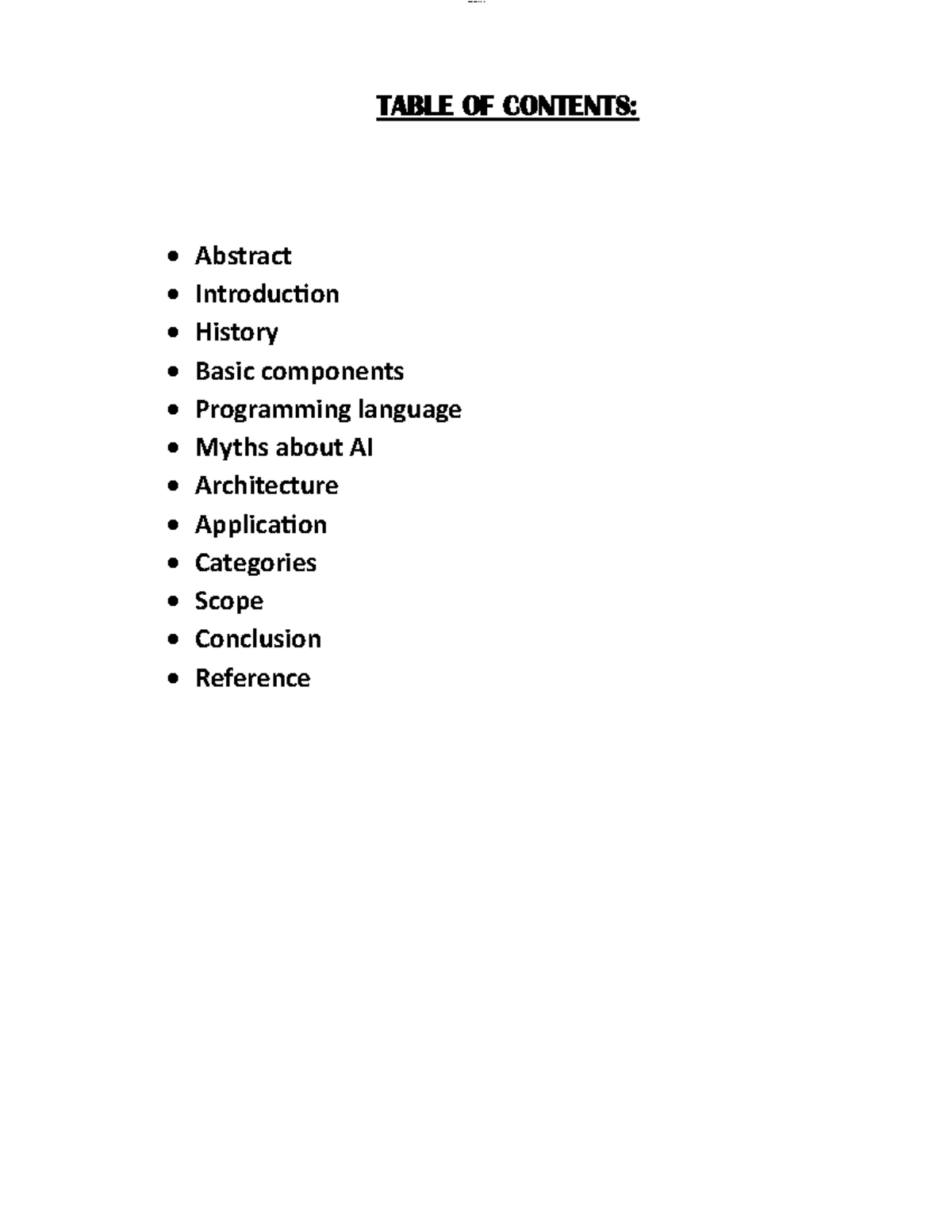 Nikesh last - TABLE OF CONTENTS: Abstract IntroducƟon History Basic ...
