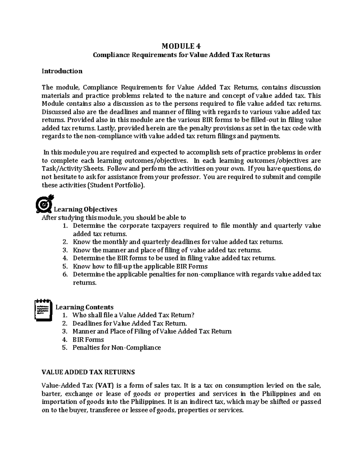 Module-4-Compliance-Requirements-for-Value-Added-Tax-Returns-1 - MODULE ...