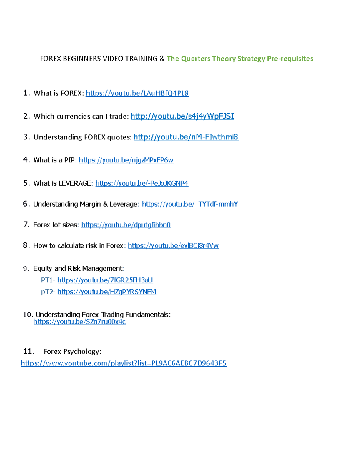 The quater theory syrategy - FOREX BEGINNERS VIDEO TRAINING & The ...