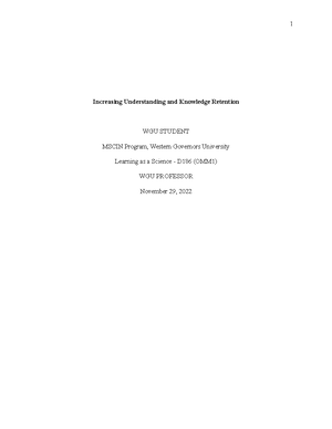 D186 Task 2 - Passed Assignment - D186 Task 2 Motivating Students Fixed ...