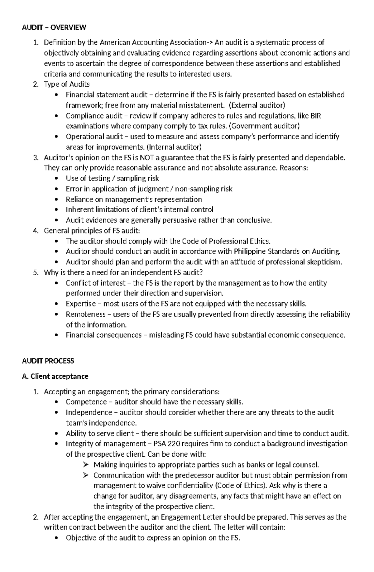 Intro-to-Auditing - Overview of auditing - AUDIT – OVERVIEW Definition ...