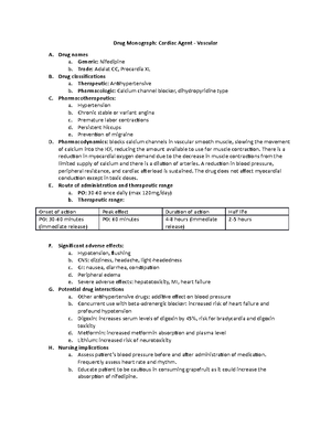 Drug Monograhs Template - Drug Monograph DRUG MONOGRAPH OVERVIEW ...