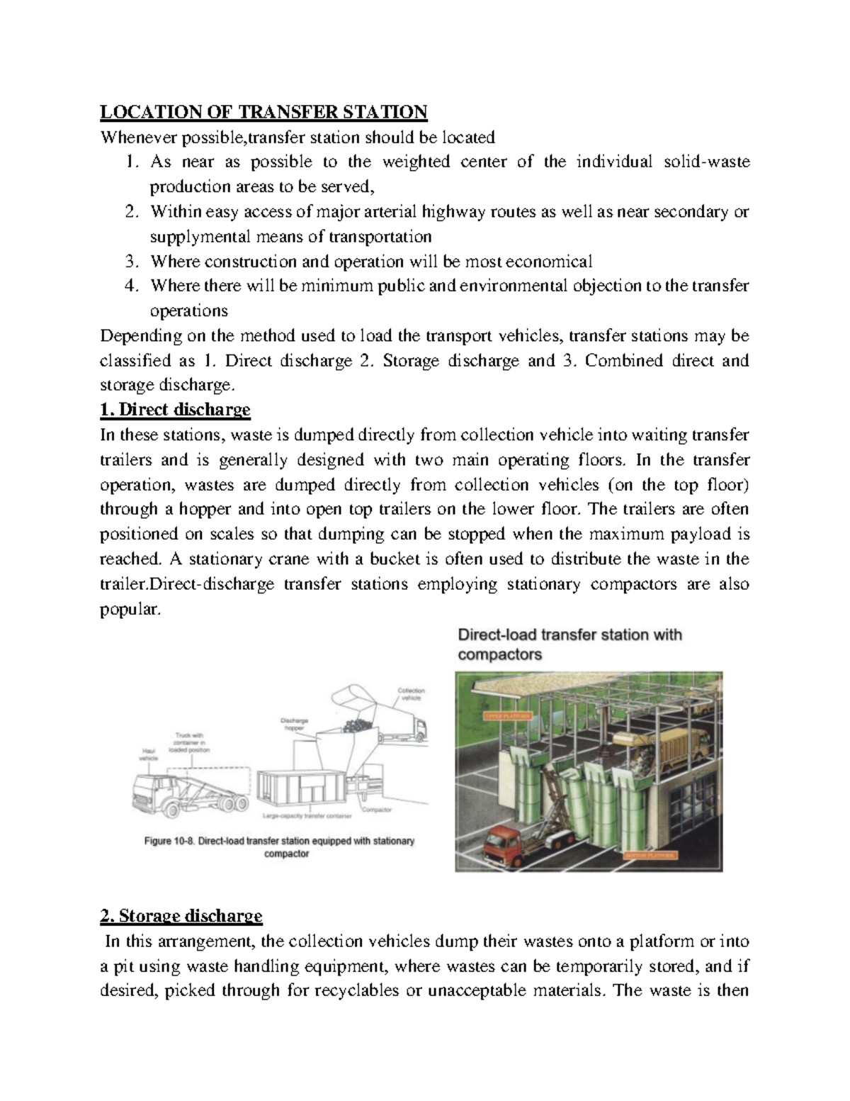 Location OF Transfer Station - LOCATION OF TRANSFER STATION Whenever ...