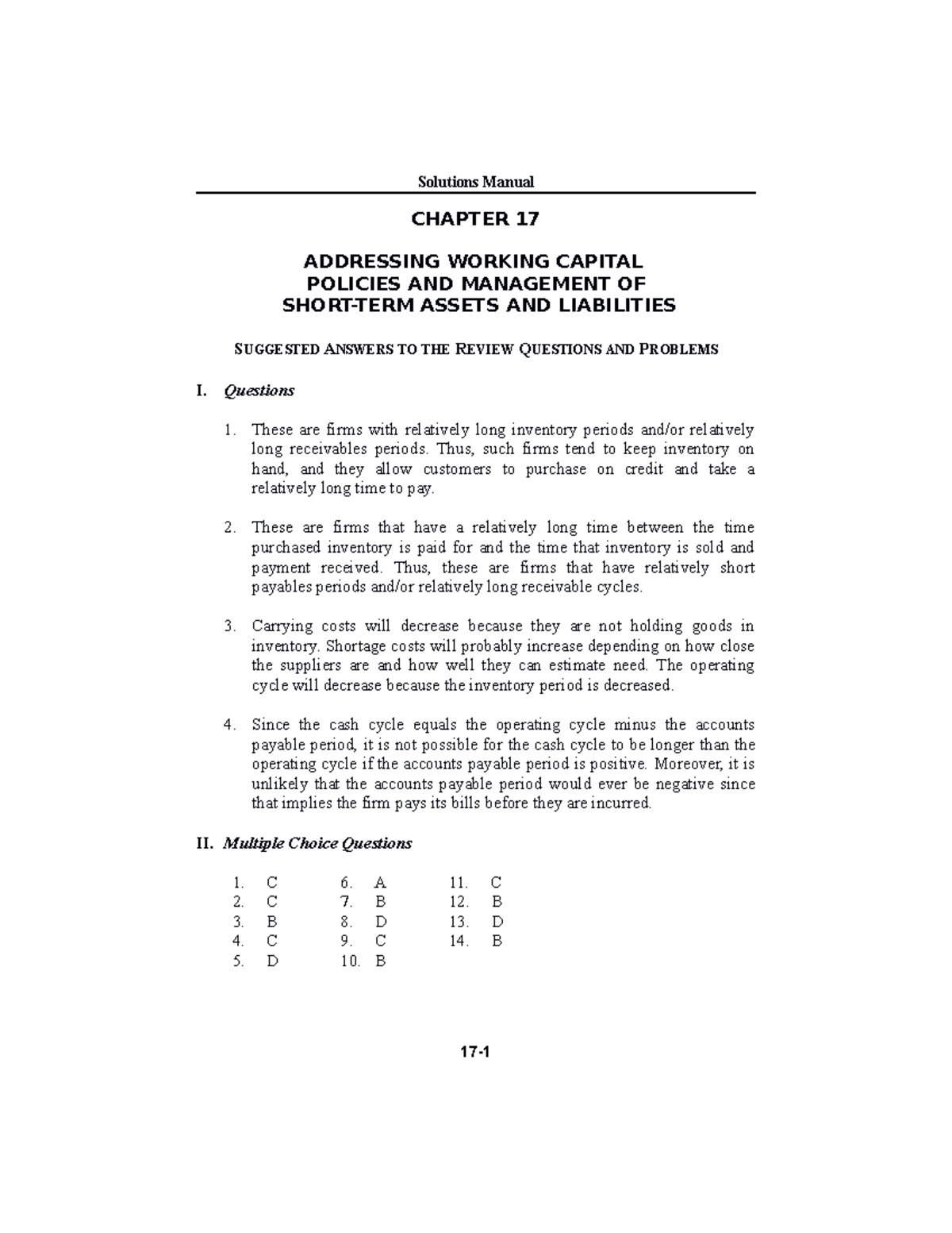 Copy of Chapter 17 - answer - Solutions Manual CHAPTER 17 ADDRESSING ...