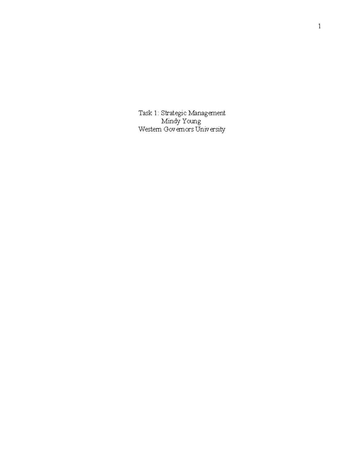 Task one - Task ONe-Passed - C209/JRM1 - WGU - Studocu