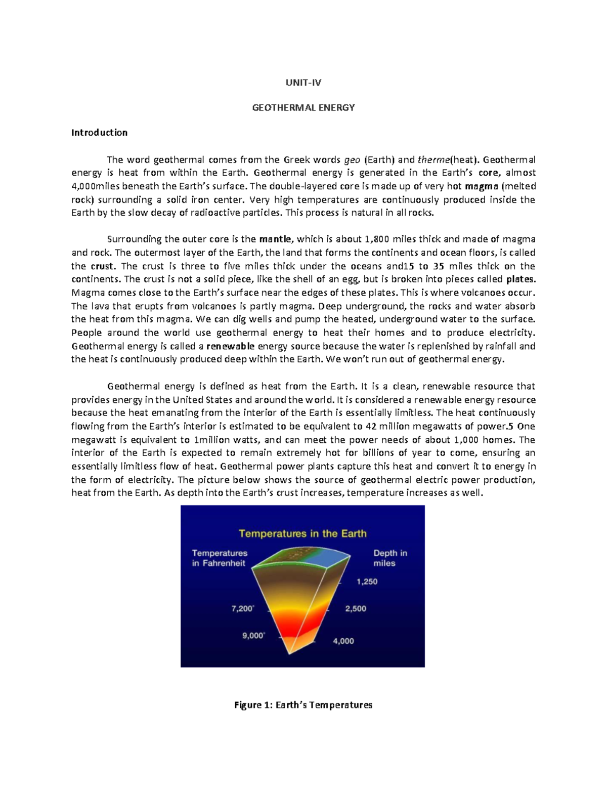Renewable Energy Sources- Geothermal Energy - UNIT-IV GEOTHERMAL ENERGY ...