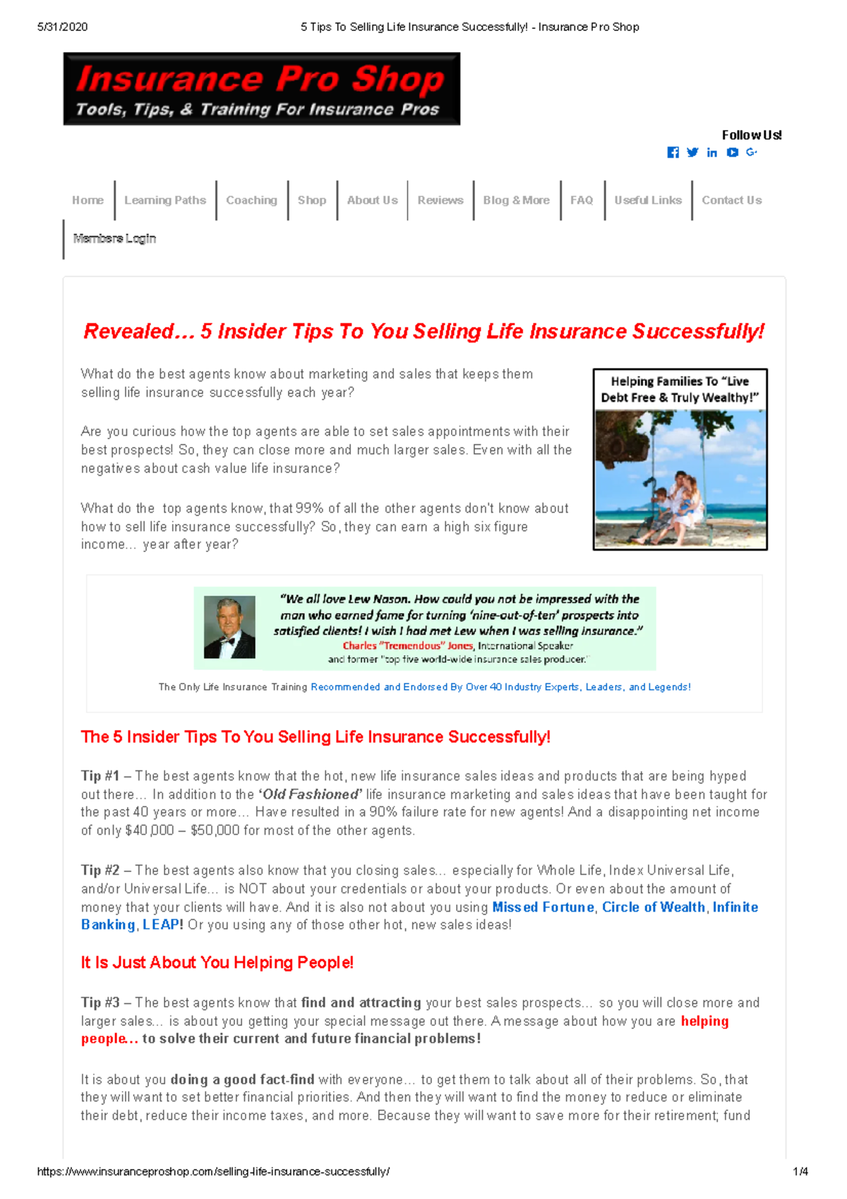 26. How to sell life insurance successfully - Follow Us! Revealed... 5 ...